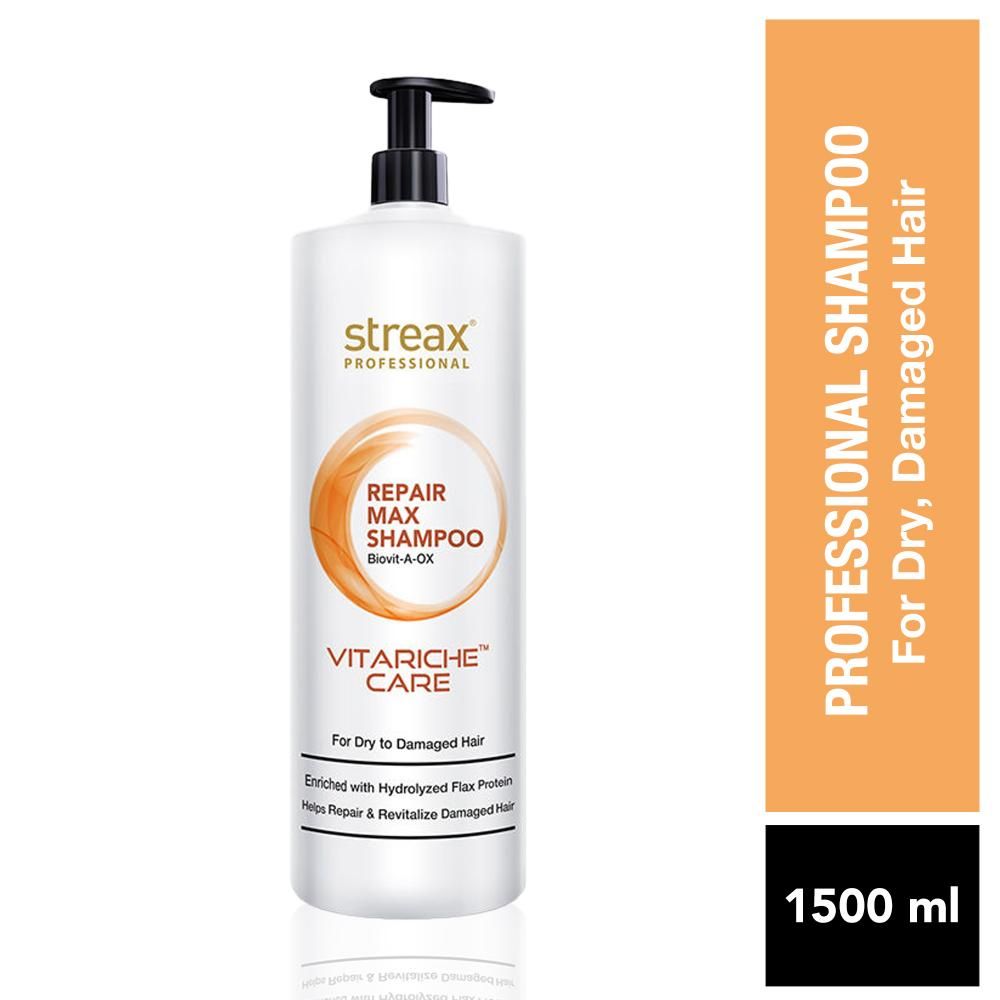 Streax Professional Vitariche Care Repair Max Shampoo (1500ml) – Beauty ...